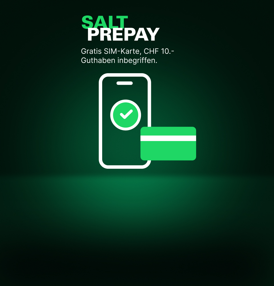 Prepaid-SIM-Karte - Online Bestellen | Salt.