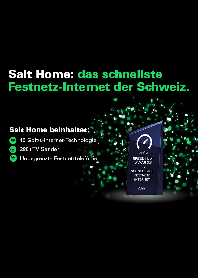 Internet-Faser-Heimabonnement - Online Bestellen | Salt.